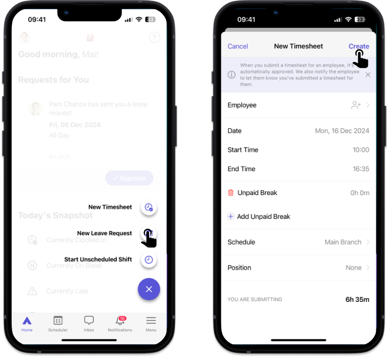Create timesheets – Camelo Help Center