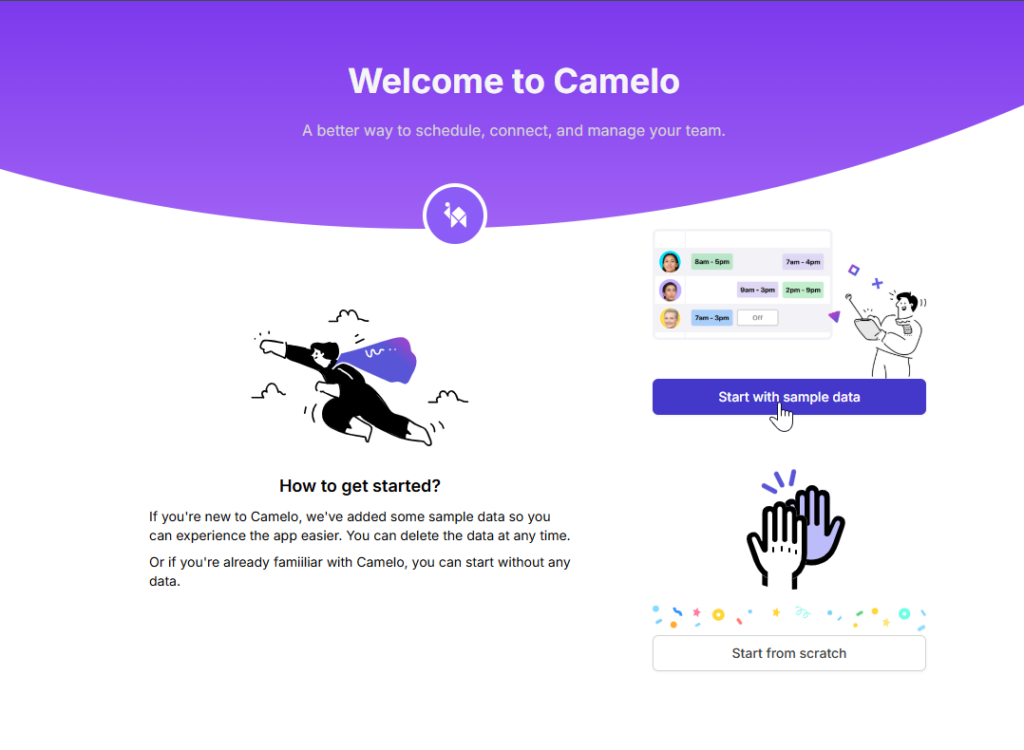 Delete sample data – Camelo Help Center