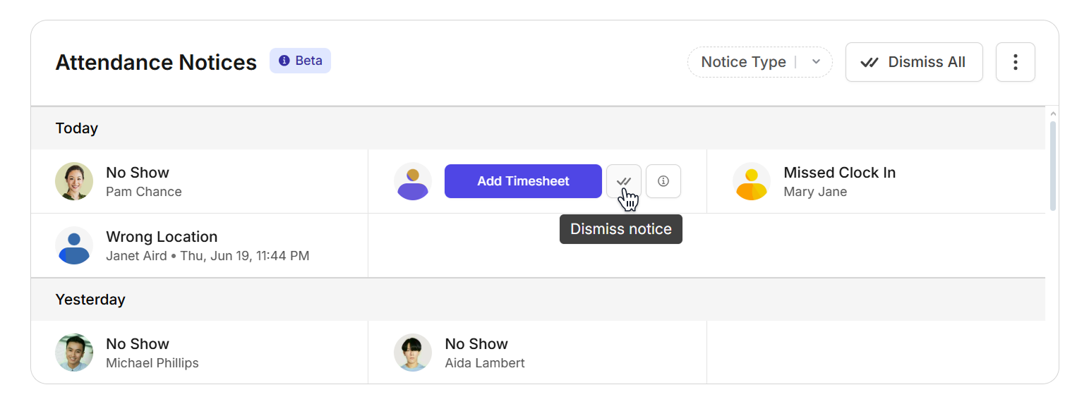 Attendance Notices – Camelo Help Center